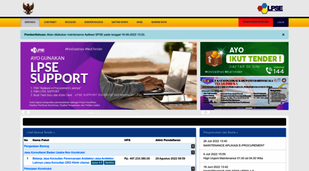 lpse.baritokualakab.go.id - LPSE Kabupaten Barito Kuala - ... - LPSE Barito Kuala Kab