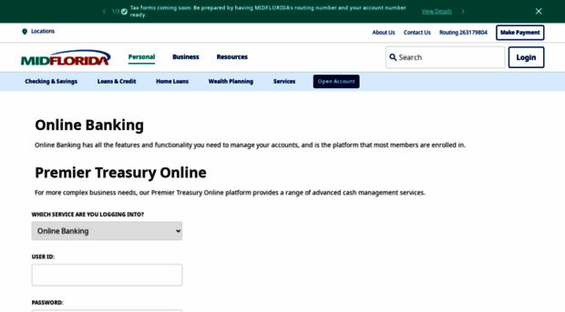 m.midflorida.com - Online Services Login | MIDFLO... - M MIDFLORIDA