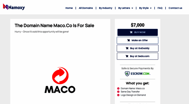 maco.co - Maco.co Premium Domain Name is... - Maco