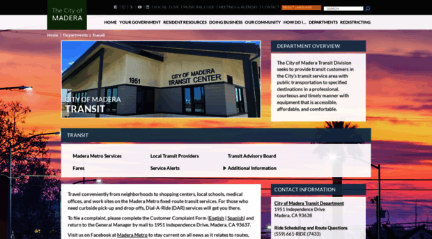 madera.ca.gov - Transit - City of Madera - Madera Ca