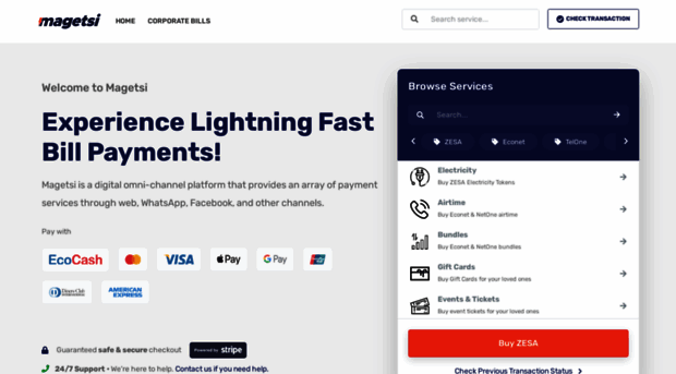 magetsi.co.zw - Pay Your Bills Online - Magets... - Magetsi