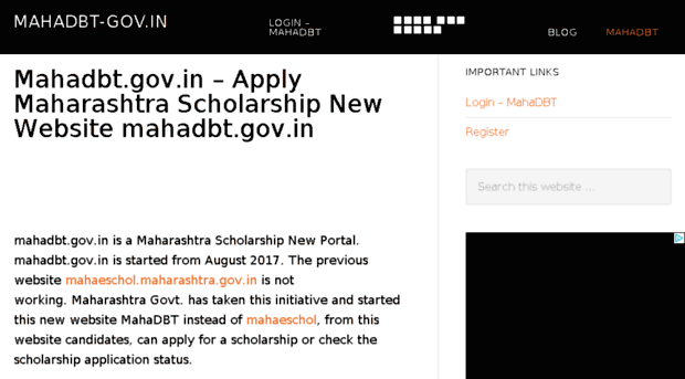 mahadbt-gov.in - MahaDBT - Apply Maharashtra Sc... - MahaDBT Gov