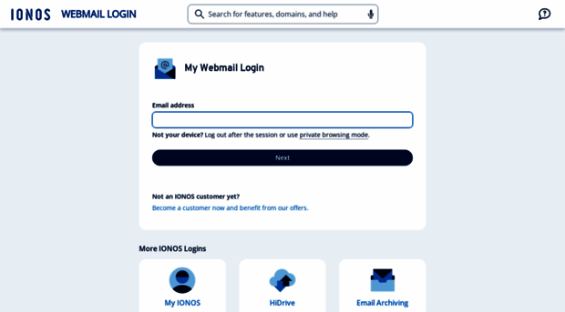 mail.ionos.com - Webmail Login - Mail Ionos