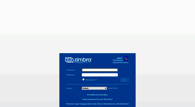 mail.surabaya.go.id - Zimbra Web Client Sign In - Mail Surabaya