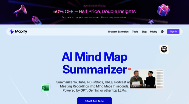 mapify.so - Mapify: AI Mind Map Summarizer - Mapify