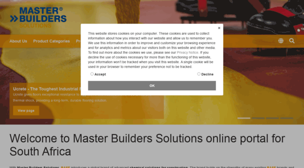master-builders-solutions.basf.co.za - Construction Chemicals Product... - Master Builders ...