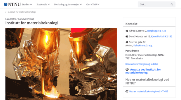 material.ntnu.no - Institutt for materialteknolog... - Material NTNU