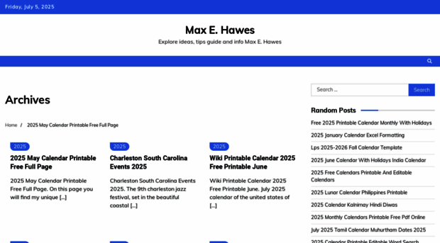 maxhawese.pages.dev - 2025 May Calendar Printable Fr... - Max Hawes E ...