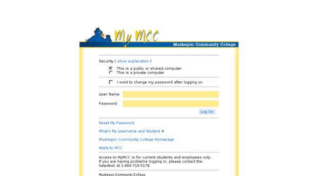 mcccomm.muskegoncc.edu - MyMCC Login - Mcccomm Muskegoncc