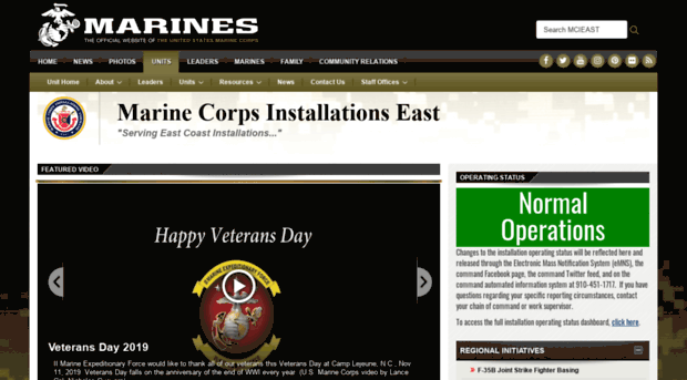 mcieast.marines.mil - Marine Corps Installations Eas... - Mci East Marine S