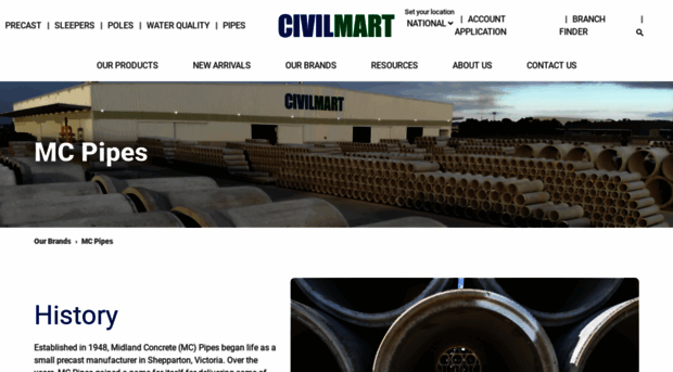 mcpipes.com.au - MC Pipes - Civilmart - MC Pipes