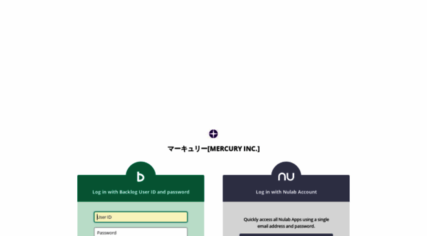 mcury.backlog.jp - [マーキュリー[MERCURY INC.]] Login |... - Mcury Backlog