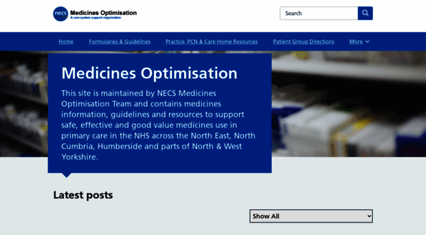 medicines.necsu.nhs.uk - NECS Medicines Optimisation - - Medicines NECS U