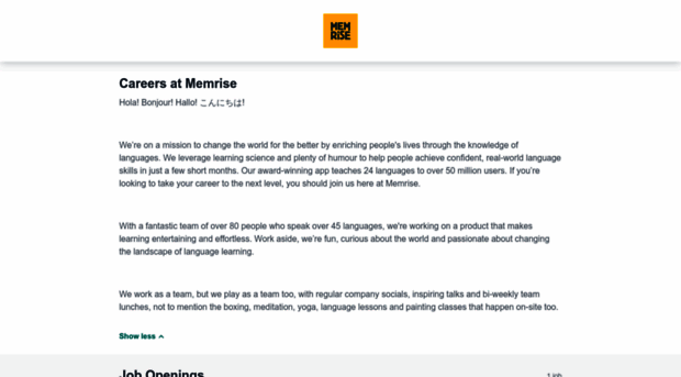 memrise.workable.com - Memrise - Current Openings - Memrise Workable