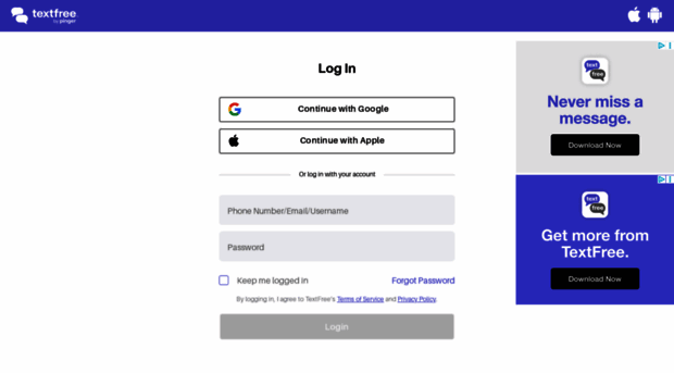 messages.textfree.us - Login to TextFree | Free Texti... - Messages ...