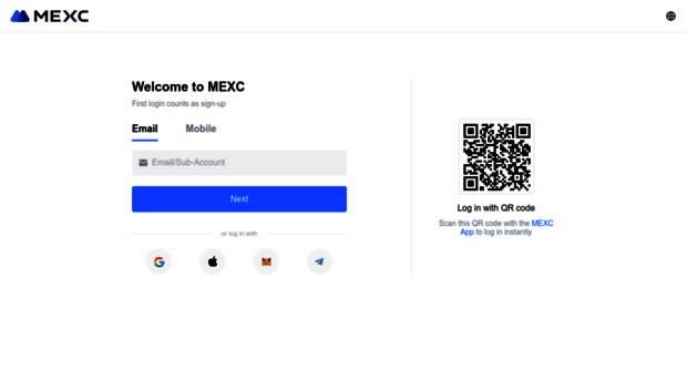 mexc.global - MEXC Login | Secure Access to ... - MEXC