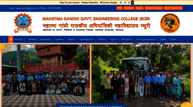 mggec.ac.in - Welcome to Mahatma Gandhi Gove... - Mggec