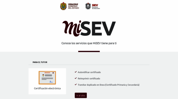 mi.sev.gob.mx - MiSEV - Mi Sev