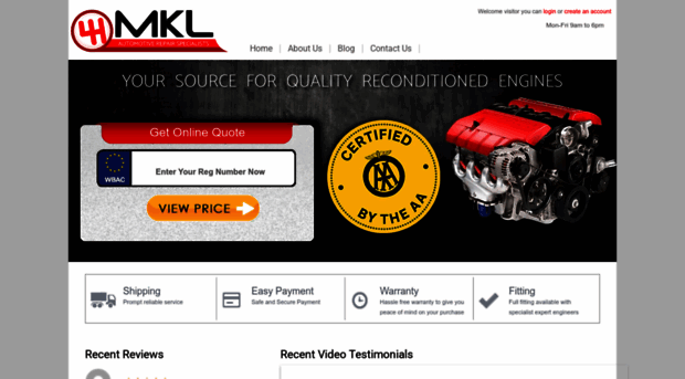 mklreconditionedengines.co.uk - Reconditioned Engines, Replace... - Mkl ...