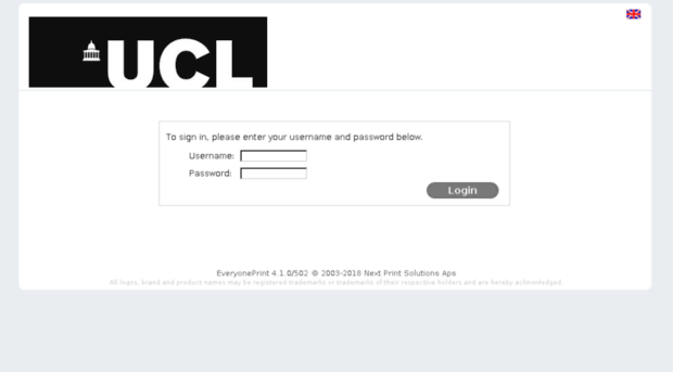 mobileprint.ucl.ac.uk - SafeCom Mobile Print - Login - Mobile Print Ucl