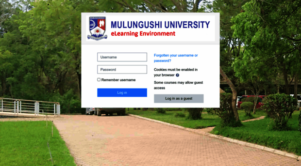 moodle.mu.ac.zm - Mulungushi University: Log in ... - Moodle Mu