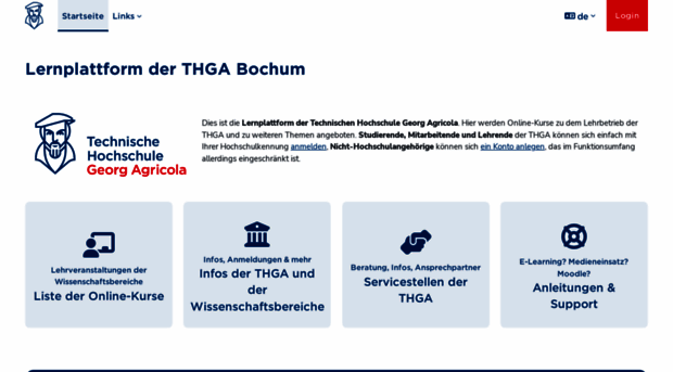 moodle.thga.de - Home | Learning platform of th... - Moodle THGA