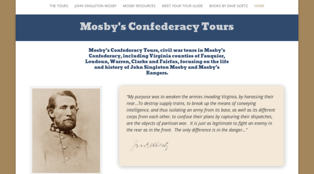 mosbystours.com - Mosby's Confederacy Tours... - Mosby S Tours