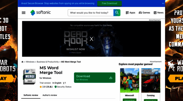 ms-word-merge-tool.en.softonic.com - MS Word Merge Tool - Download - MS ...