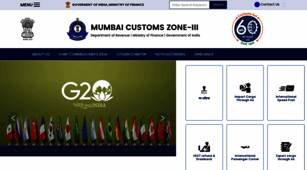 mumbaicustomszone3.gov.in - Home - Mumbai Customs Zone – I... - Mumbai ...