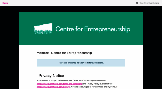 mun.submittable.com - Memorial Centre for Entreprene... - Mun Submittable