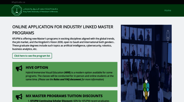 mx.kfupm.edu.sa - KFUPM - Master Programs - Mx KFUPM