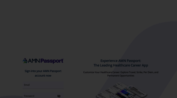 my.amnpassport.com - AMN Passport App | Nurse and A... - My AMN Passport