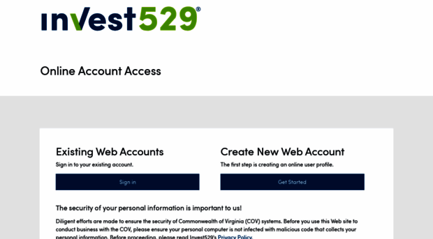 myaccount.virginia529.com - Virginia529 | My Account | Onl... - My ...