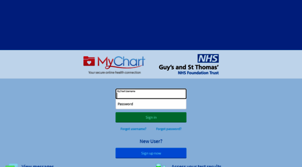mychart.gstt.nhs.uk - MyChart - Application Error Pa... - My Chart Gstt