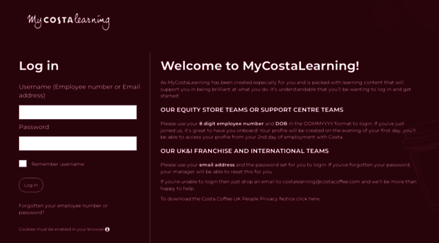 mycostalearning.com - MyCostaLearning: Log in to the... - My Costa Learning