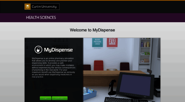 mydispense.curtin.edu.au - Home - MyDispense - My Dispense Curtin