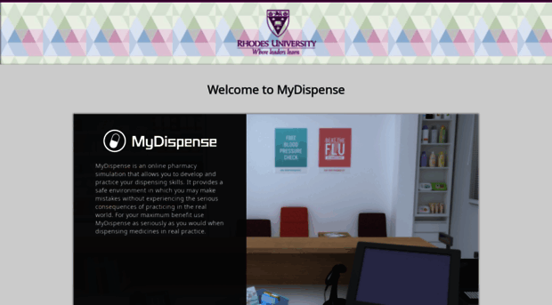 mydispense.ru.ac.za - Home - MyDispense - My Dispense Ru