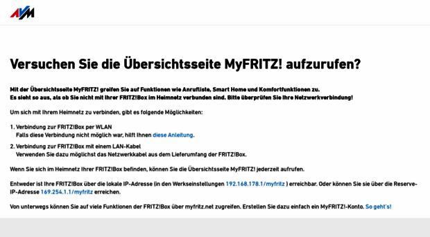 myfritz.box - MyFritzBox - My Fritz