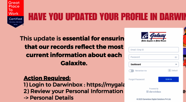 mygalaxy.darwinbox.in - Galaxy Surfactants : Login - My Galaxy Darwinbox