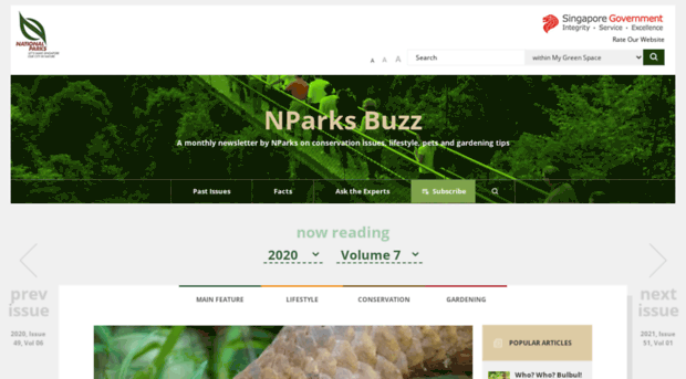 mygreenspace.nparks.gov.sg - NParks Buzz - Mygreenspace NParks