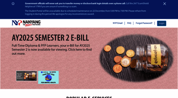 mynypportal.nyp.edu.sg - NYP Student Portal - My NYP Portal