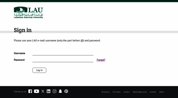 myportal.lau.edu.lb - Sign in | LAU - Myportal LAU Edu