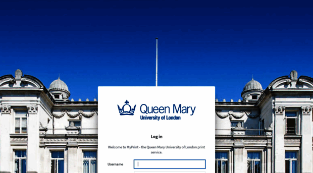 myprint.qmul.ac.uk - PaperCut Login for Queen Mary ... - Myprint Qmul