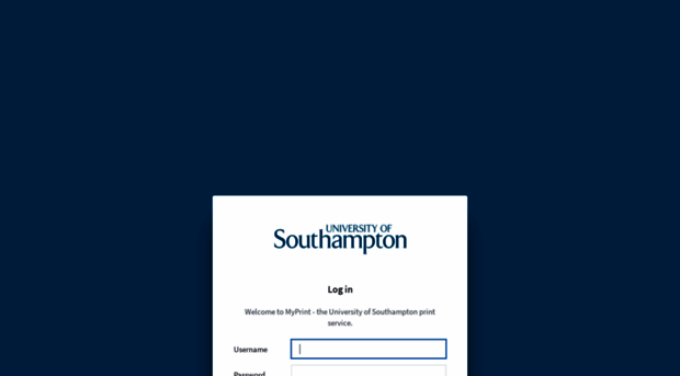 myprint.soton.ac.uk - PaperCut Login for University ... - Myprint Soton