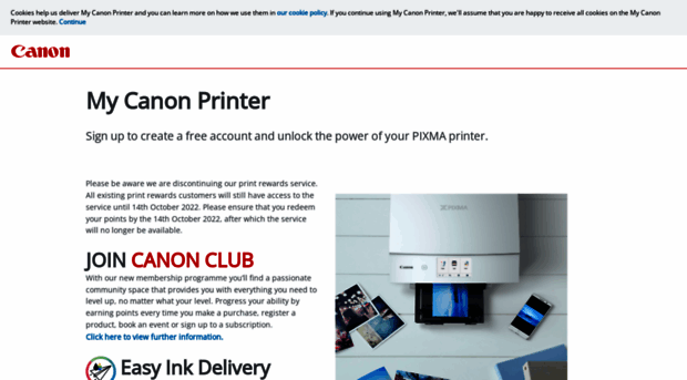 myprinter.canon-europe.com - My Canon Printer - My Printer Canon Europe