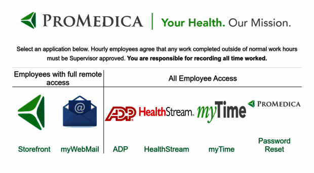 mypromedica.org - ProMedica Health System - My Pro Medica