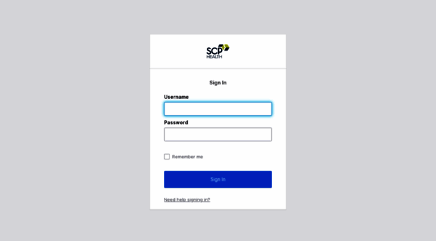 myscphealth.com - SCP Health - Sign In - My SCP Health