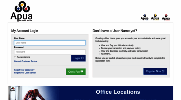 myutilities.apua.ag - APUA | My Account Login - Myutilities APUA