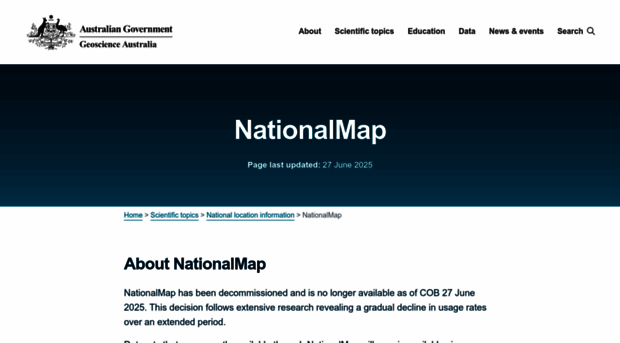 nationalmap.gov.au - NationalMap | Geoscience Austr... - National Map Gov