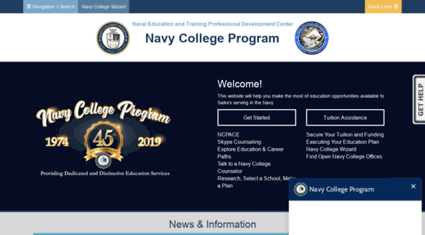 navycollege.navy.mil - NCP Homepage - Navycollege